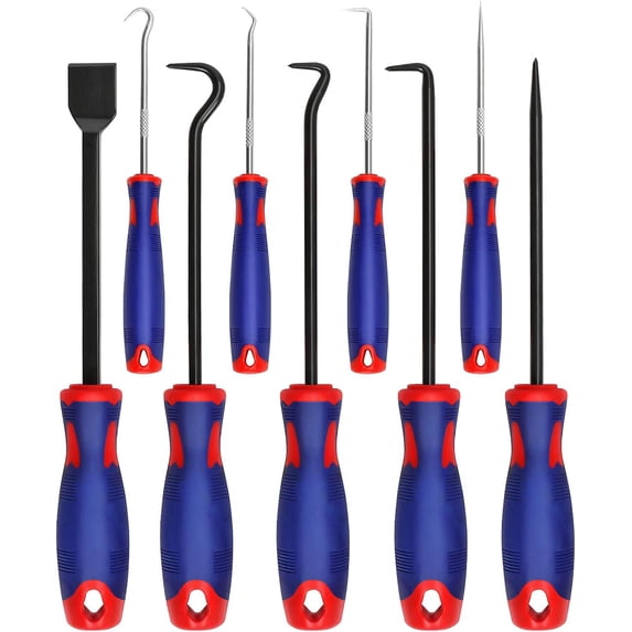 WORKPRO 9Pcs Multi-Purpose Precision Pick & Hook Set with Scraper, Auto ...