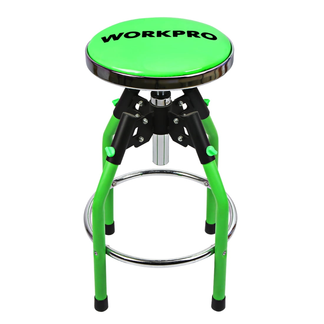 WORKPRO Heavy Duty Adjustable Hydraulic Shop Stool, Garage Bar Stool ...