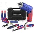 WORKPRO Home Tool Kit with 3.7V Rotatable Electric Screwdriver, 18PCS ...