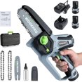 WORKPRO Cordless Mini Chainsaw, 6.3" One-Hand Portable Saw with 2 ...