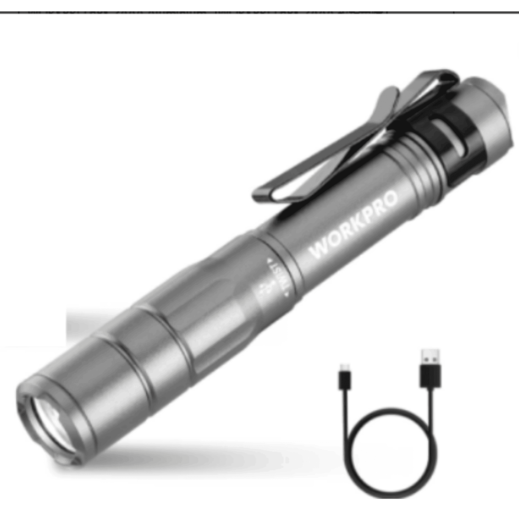 WORKPRO Mini Flashlight Pen Light, Rechargeable Pocket Penlight with Ultra-Compact EDC ...