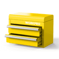 WORKPRO Mini Metal Tool Box with 2 Drawers and Top Storage, Small Tool ...