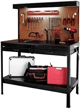 WORKPRO Multi Purpose Heavy Duty Workbench with Work Light, Garage ...