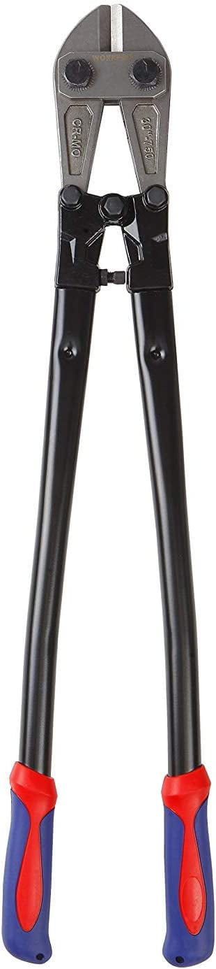 "WORKPRO 30"" Heavy Duty Bolt Cutter, Bi-Material Handle, Soft Rubber ...