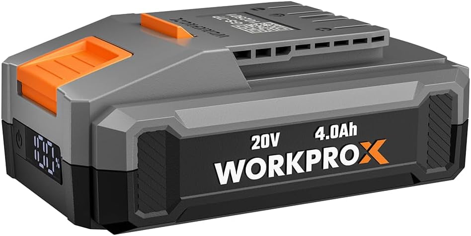 WORKPROX 20V 4.0Ah Li-Ion Battery Pack with Type-C Fast Charge & LED ...