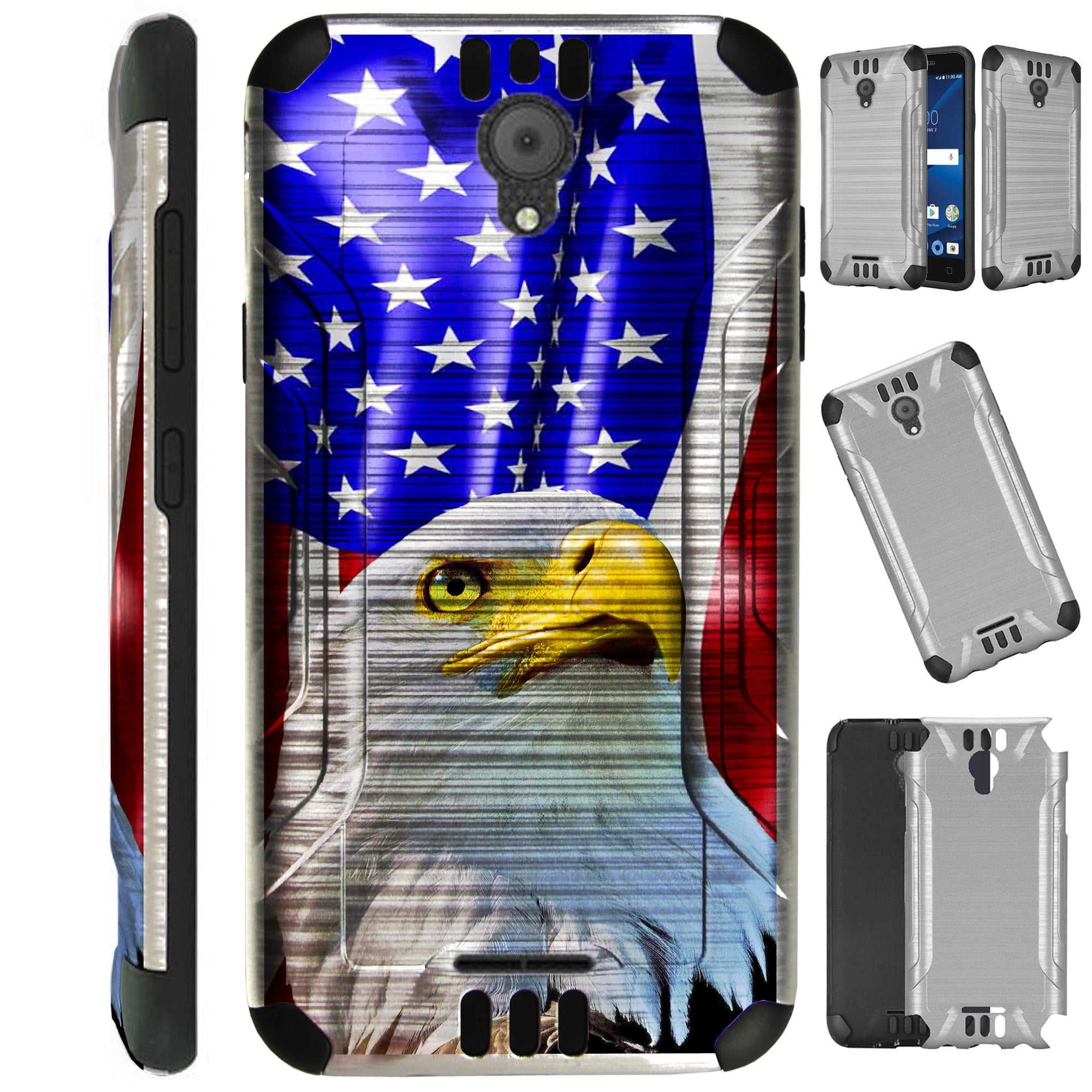 WORLD ACC Silver Guard Compatible with Cricket Icon | AT&T Radiant Core ...