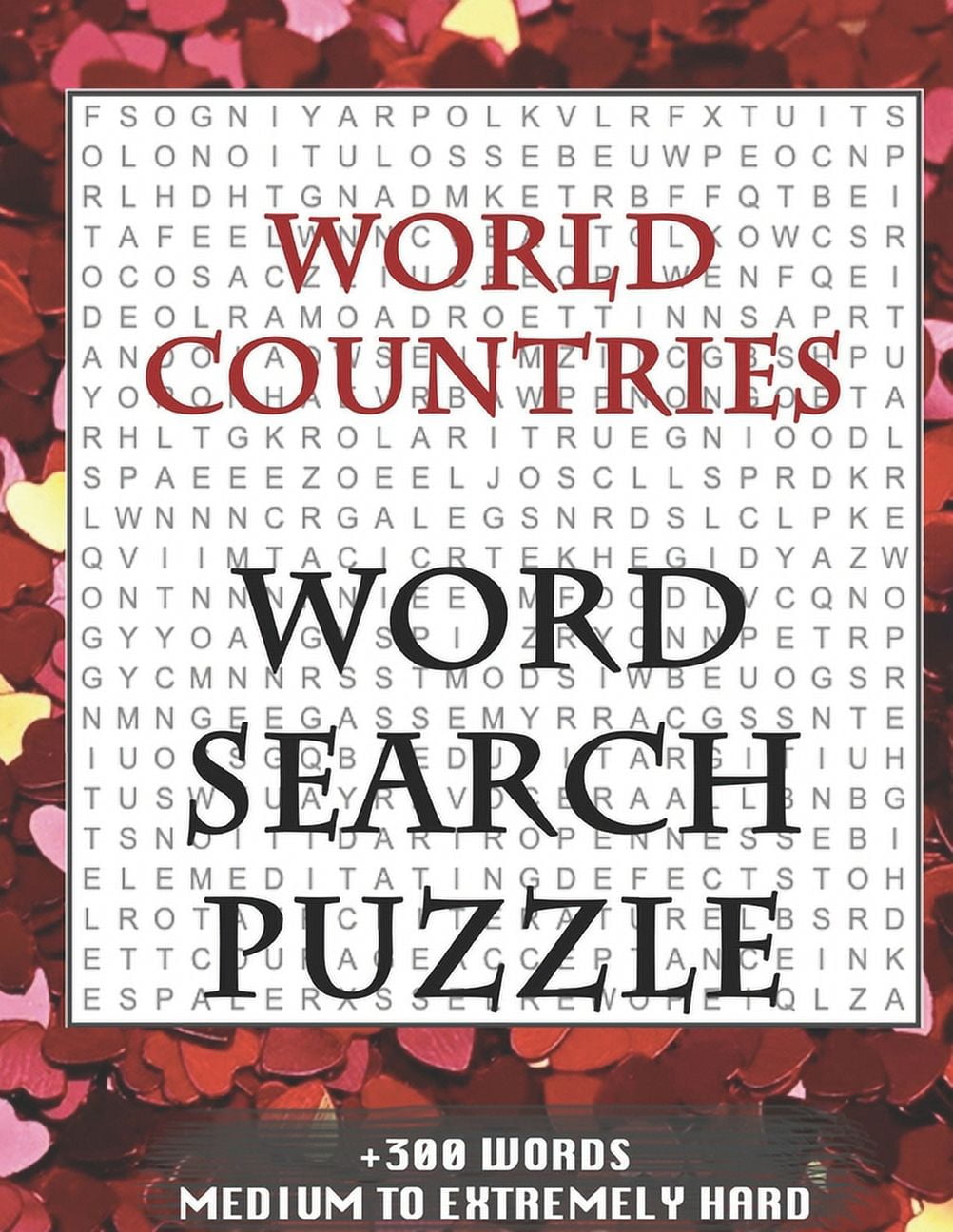 WORLD COUNTRIES WORD SEARCH PUZZLE +300 WORDS Medium To Extremely Hard ...