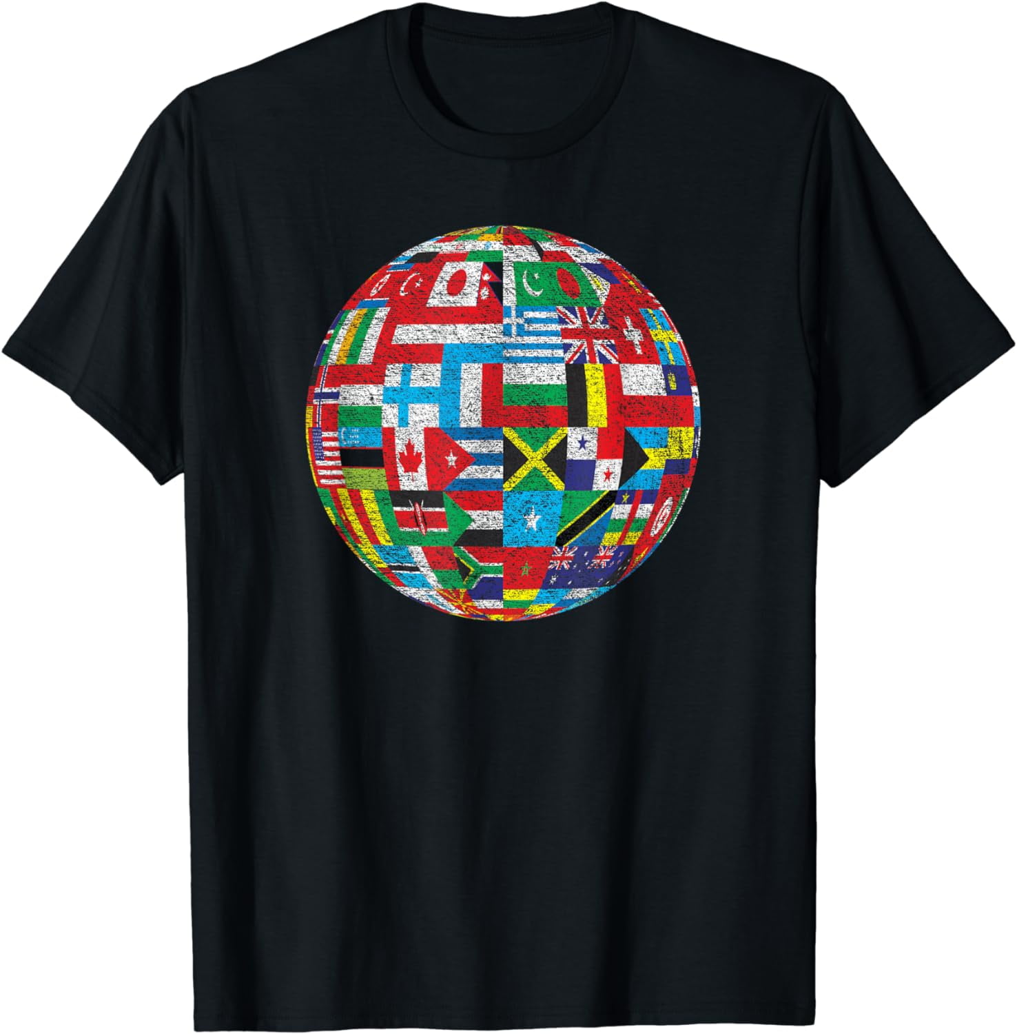 WORLD COUNTRY FLAGS GLOBE MAP TRAVELER GEOGRAPHY T-Shirt - Walmart.com