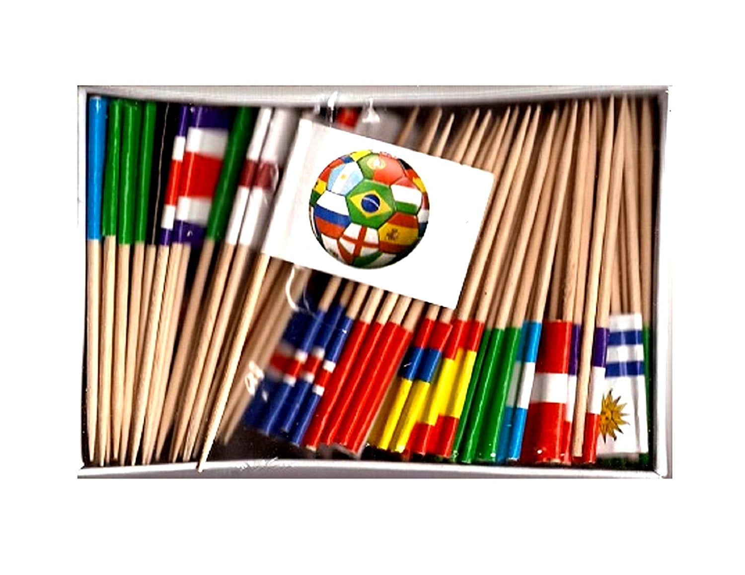 WORLD CUP 2018 SOCCER FLAGS-SET of 100 Toothpick Flags, Three Toothpick ...