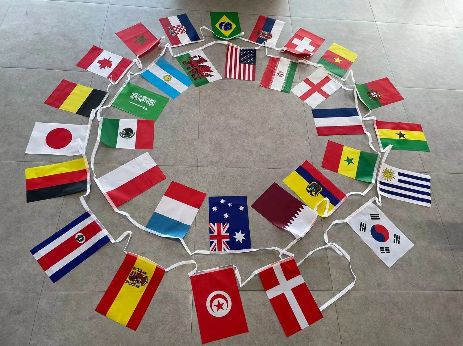 WORLD CUP 2022 SOCCER STRING FLAG BUNTING-30' Long String Flag Bunting ...