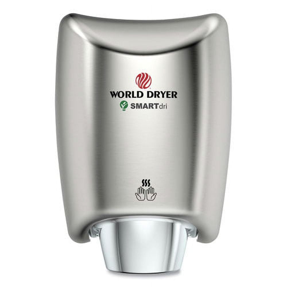WORLD DRYER SMARTdri Hand Dryer, Brushed Stainless Steel -WRLK973A2 ...