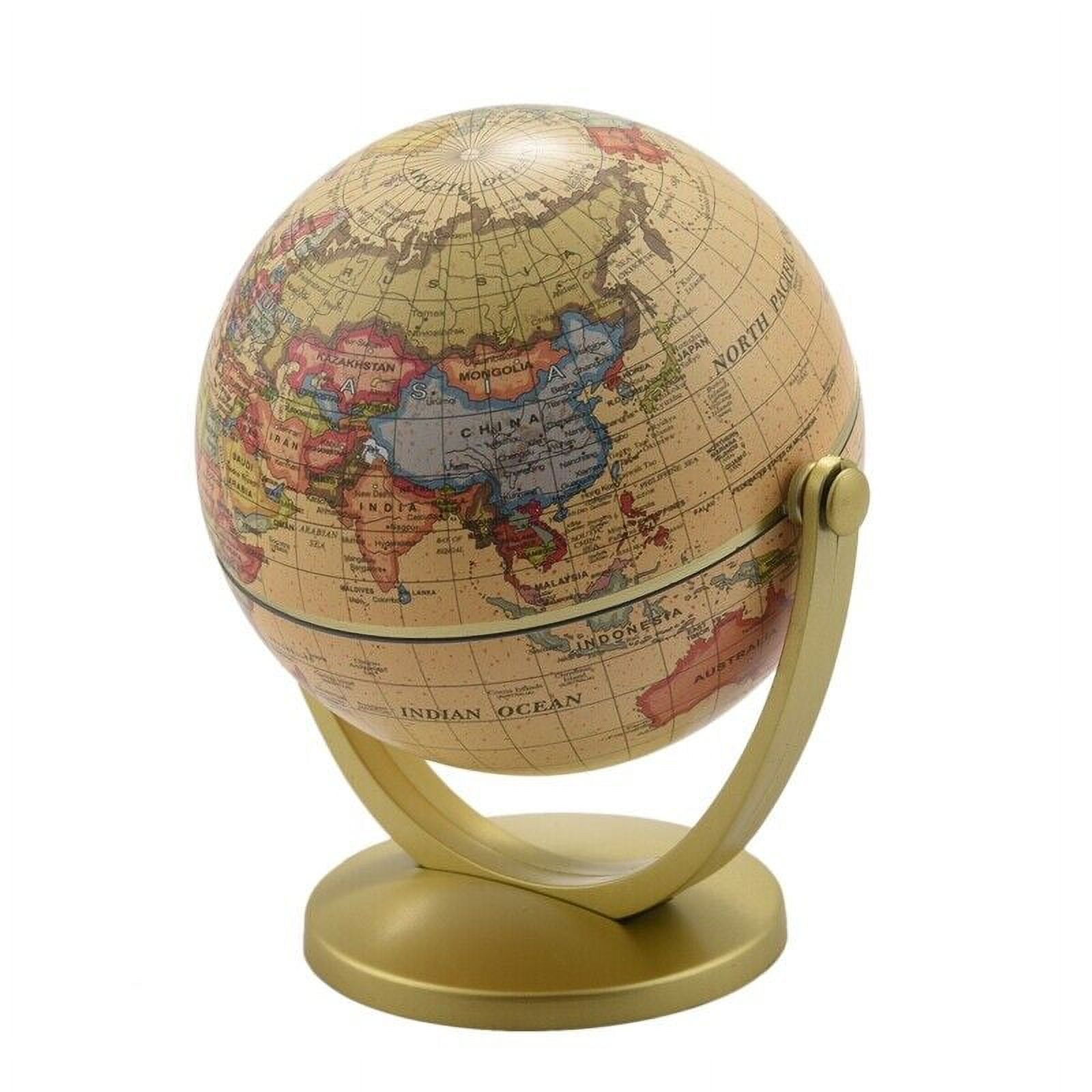 WORLD GLOBE EARTH Map Rotating Geography Ocean Classroom Learning ...
