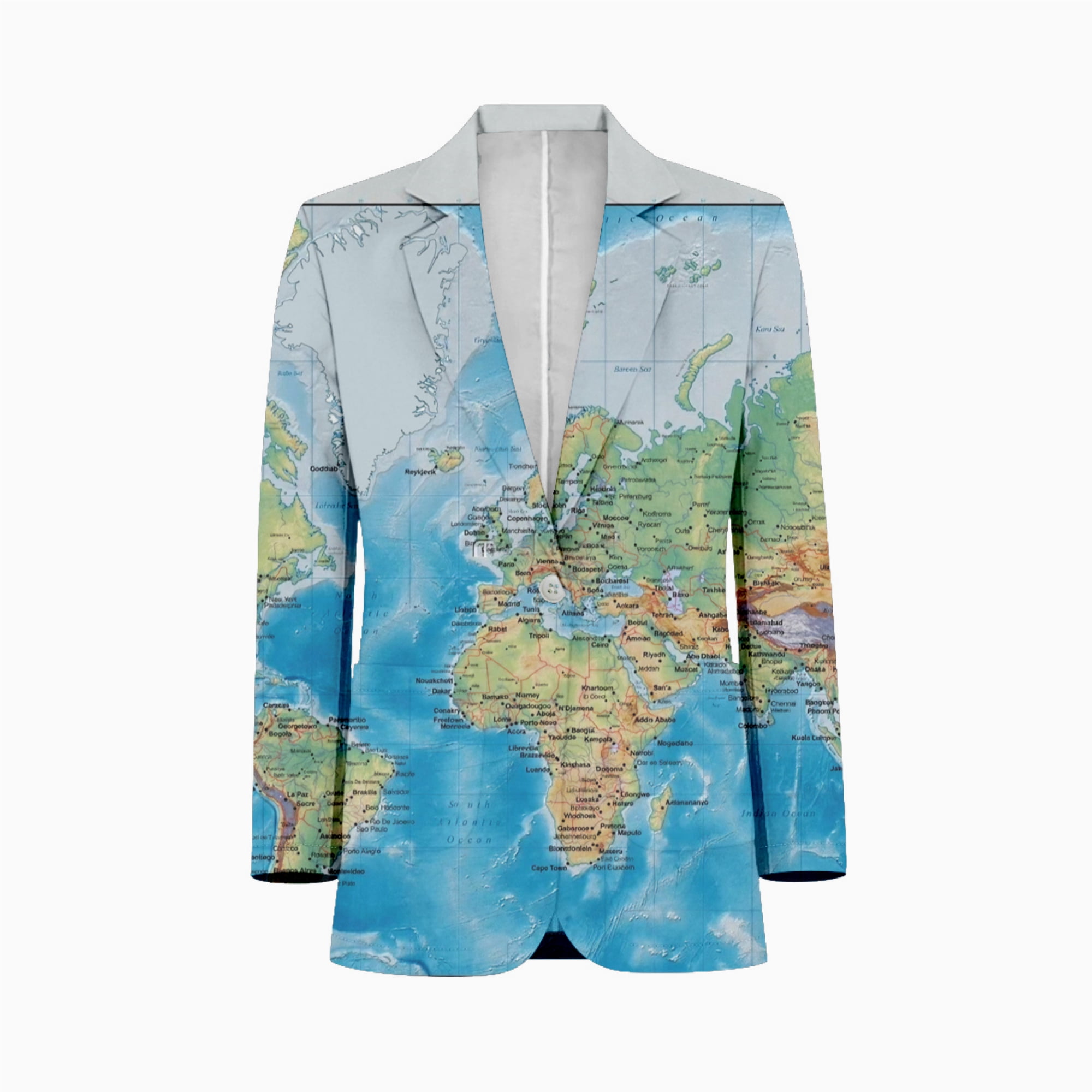 WORLD MAP Customized Men's Suits full man Shawl Collar Gentleman Suits ...