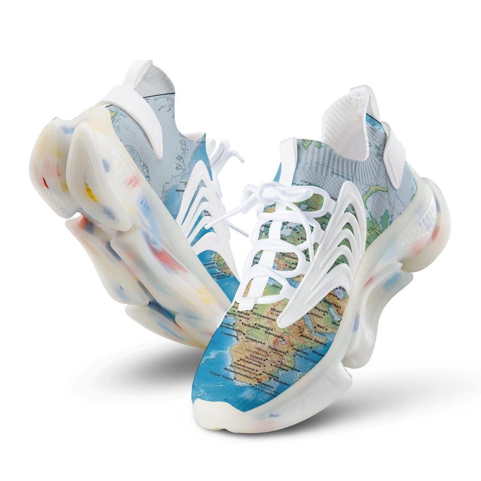 WORLD MAP Walking Shoes for Men Woman Lightweight Tennis Fashion ...