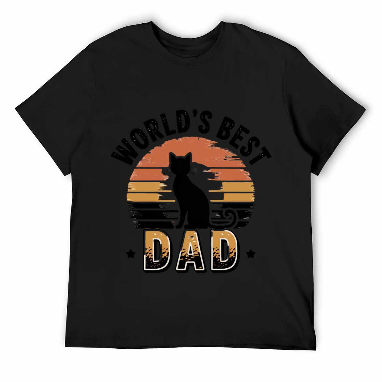 WORLD'S BEST CAT DAD DADt shirt design bee Dope And Educated Black ...
