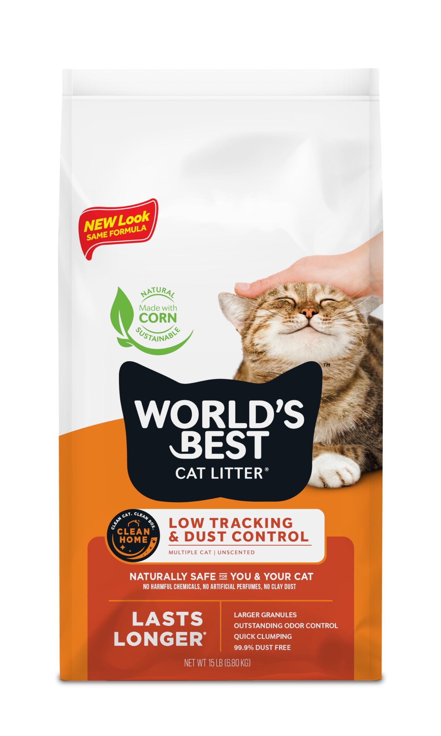 WORLD'S BEST CAT LITTER Low Tracking & Dust Control Multiple Cat ...