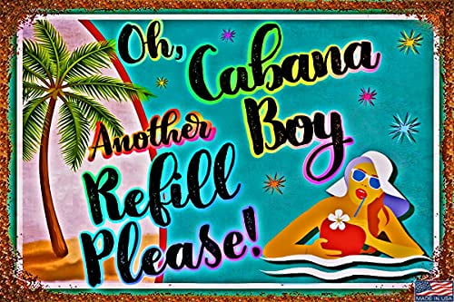 WORLD'S GREATEST SIGNS! 8"x12" All Weather Metal Sign! Tiki Bar Pool ...