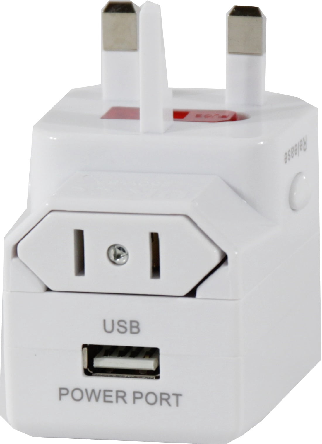 WORLD Travel Adapter Plug Universal Input USB Type A C G All-In-One AC ...