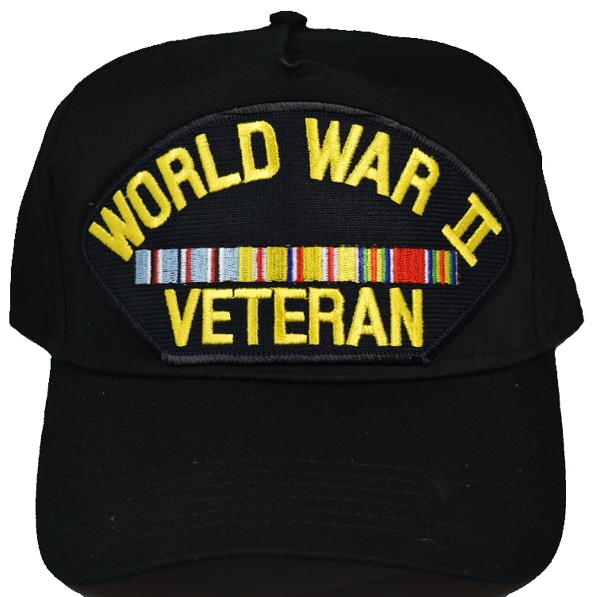 WORLD WAR 2 VETERAN WITH RIBBONS PACIFIC HAT - BLACK - Veteran Owned ...