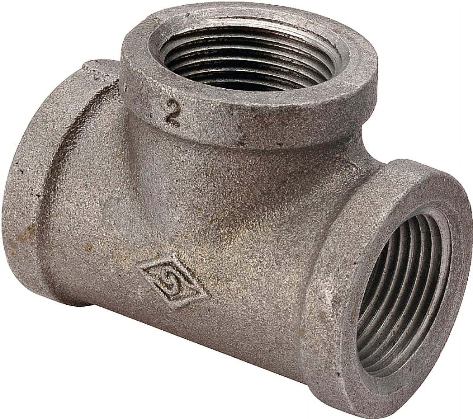 WORLDWIDE SOURCING B130R 25X20X20 Pipe Tee, 1 x 3/4 x 3/4 in, Threaded, Malleable Iron - Walmart.com