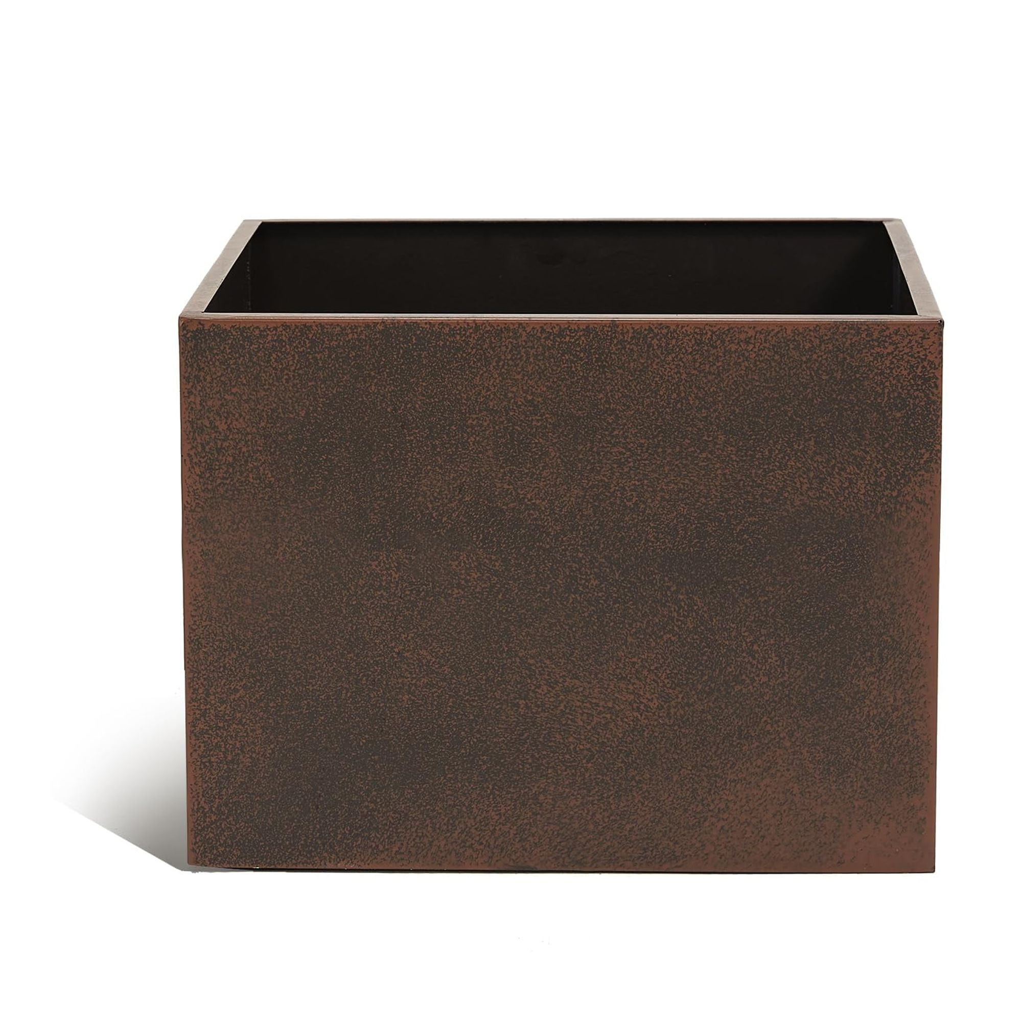 WORTH 13"L.x13"W.x11"H. Metal Square Steel Planters Modern Cube Planter ...