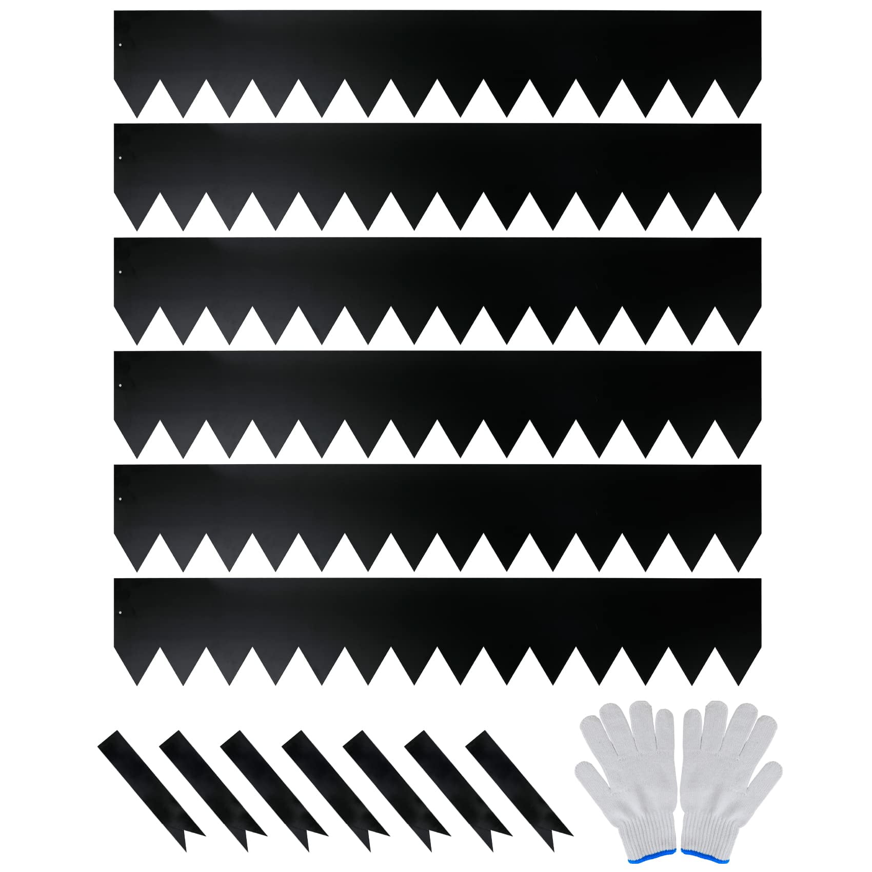 "WORTH 6-Pack 40"" L x 6.5"" H Galvanized Steel Lawn Edging, Easy ...