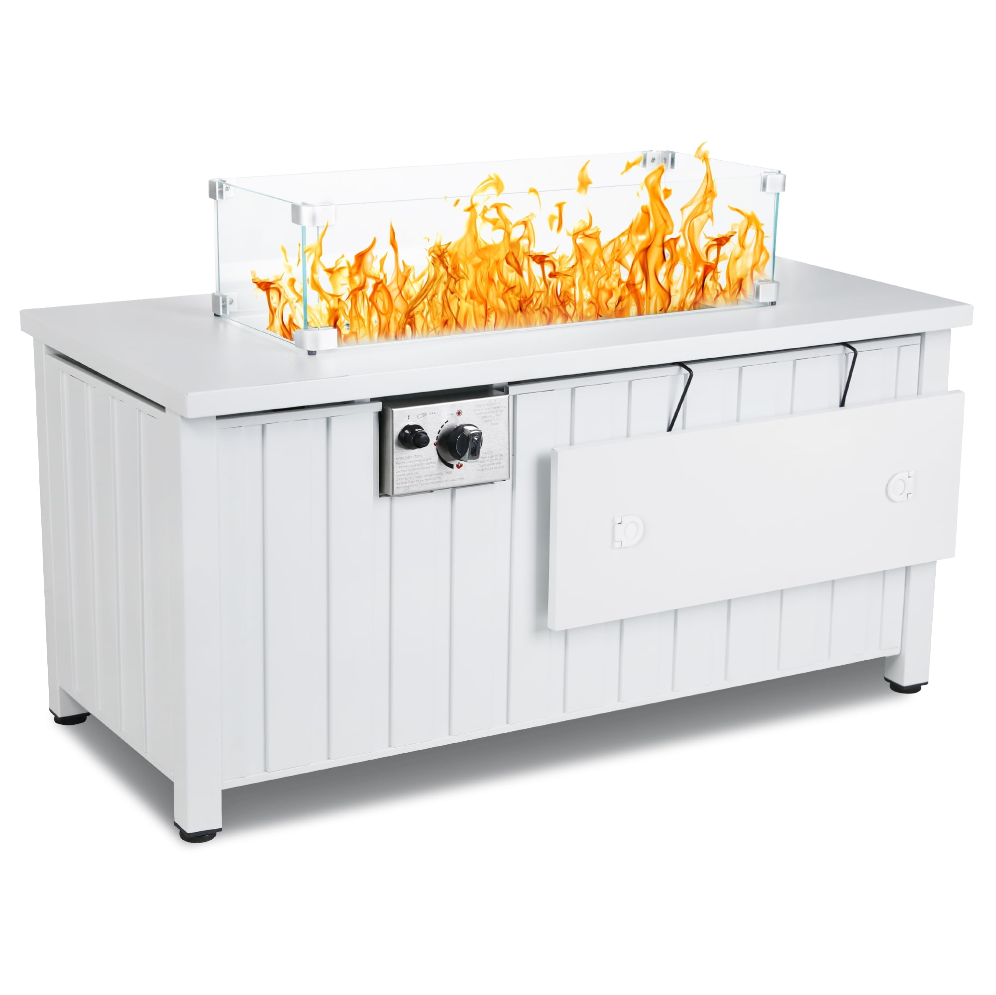 WORTH Propane Fire Pit Table Set,Cold Rolled Plate Plastic Spraying ...