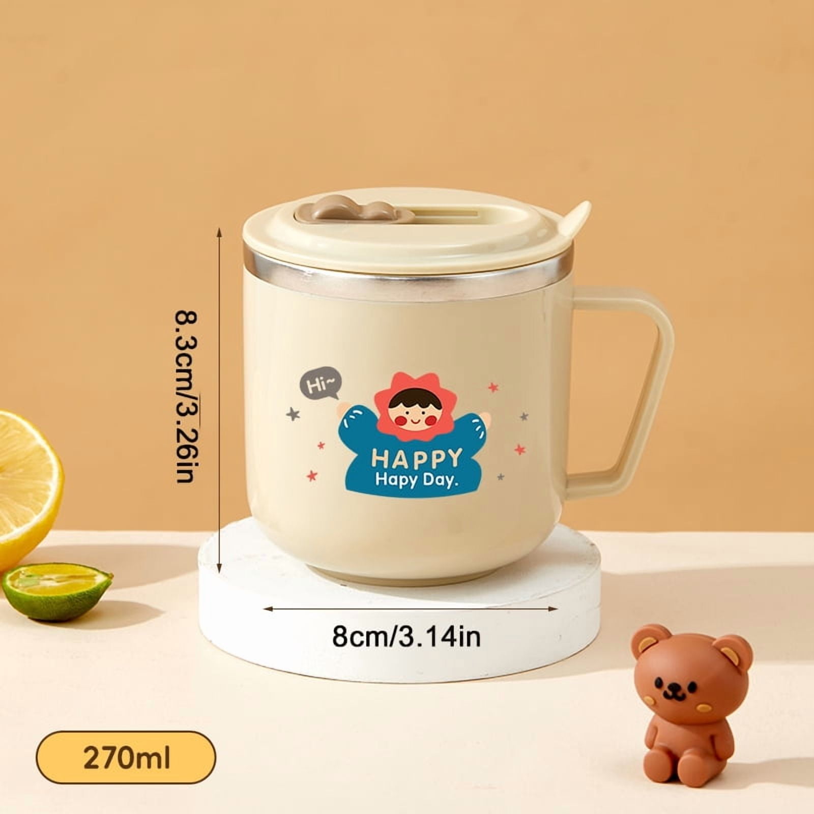 WORTHBUY Cute Capybara 316 Stainless Steel Kid Water Cup With Straw ...