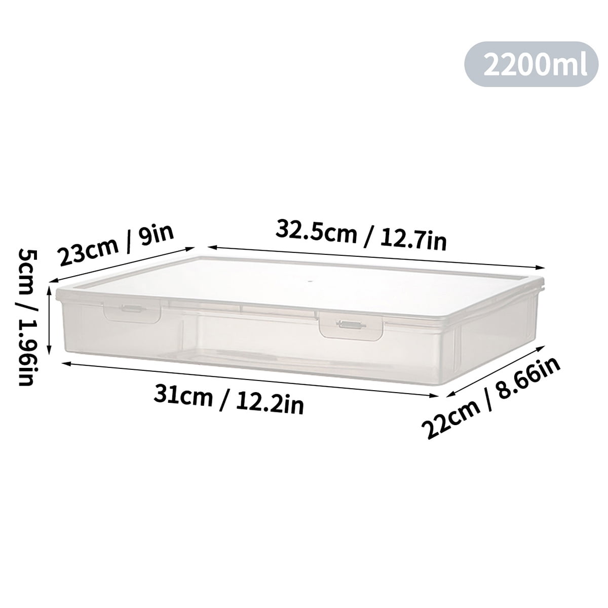 WORTHBUY Plastic Storage Box For Office Supplies Large Capacity ...