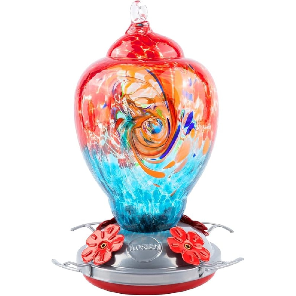 WOSIBO Hummingbird Feeder for Outdoors Patio Large 32 Ounces Colorful ...