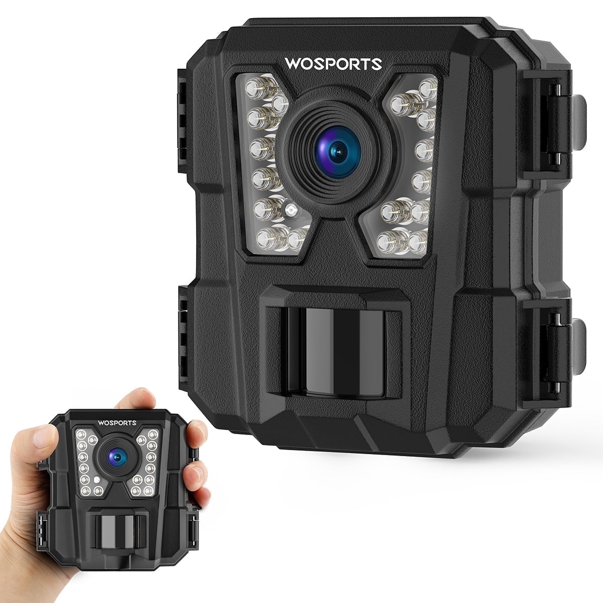 WOSPORTS Wildlife Mini Trail Camera 24MP 1080P, Waterproof Infrared ...