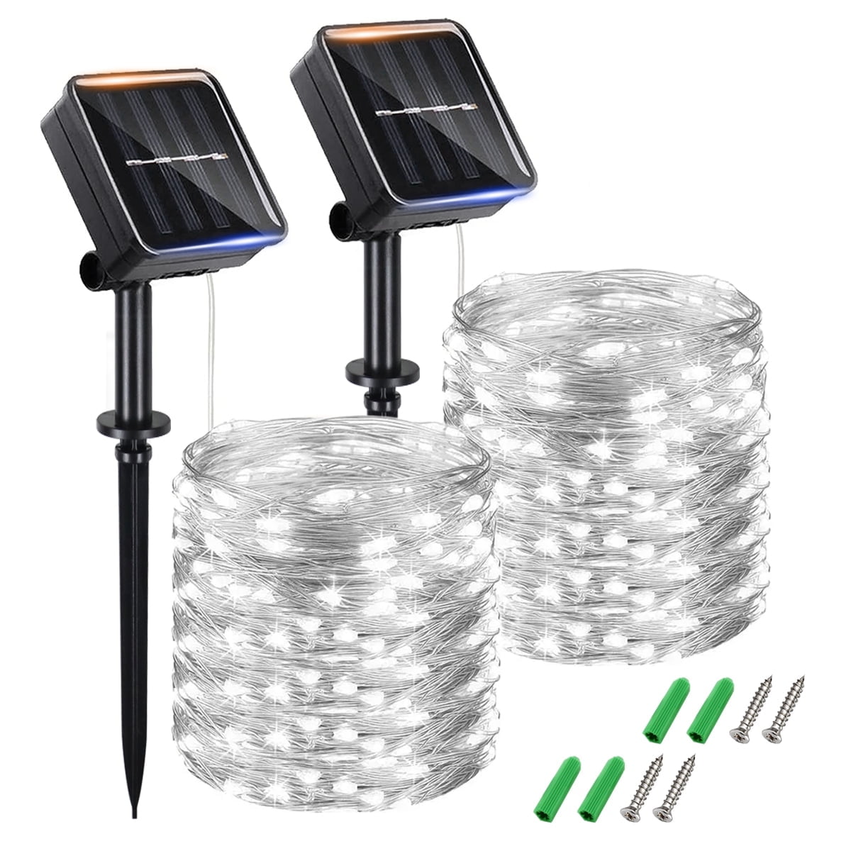WOTIME Outdoor Solar String Lights Waterproof, Total 260 LED 98Ft 8 ...
