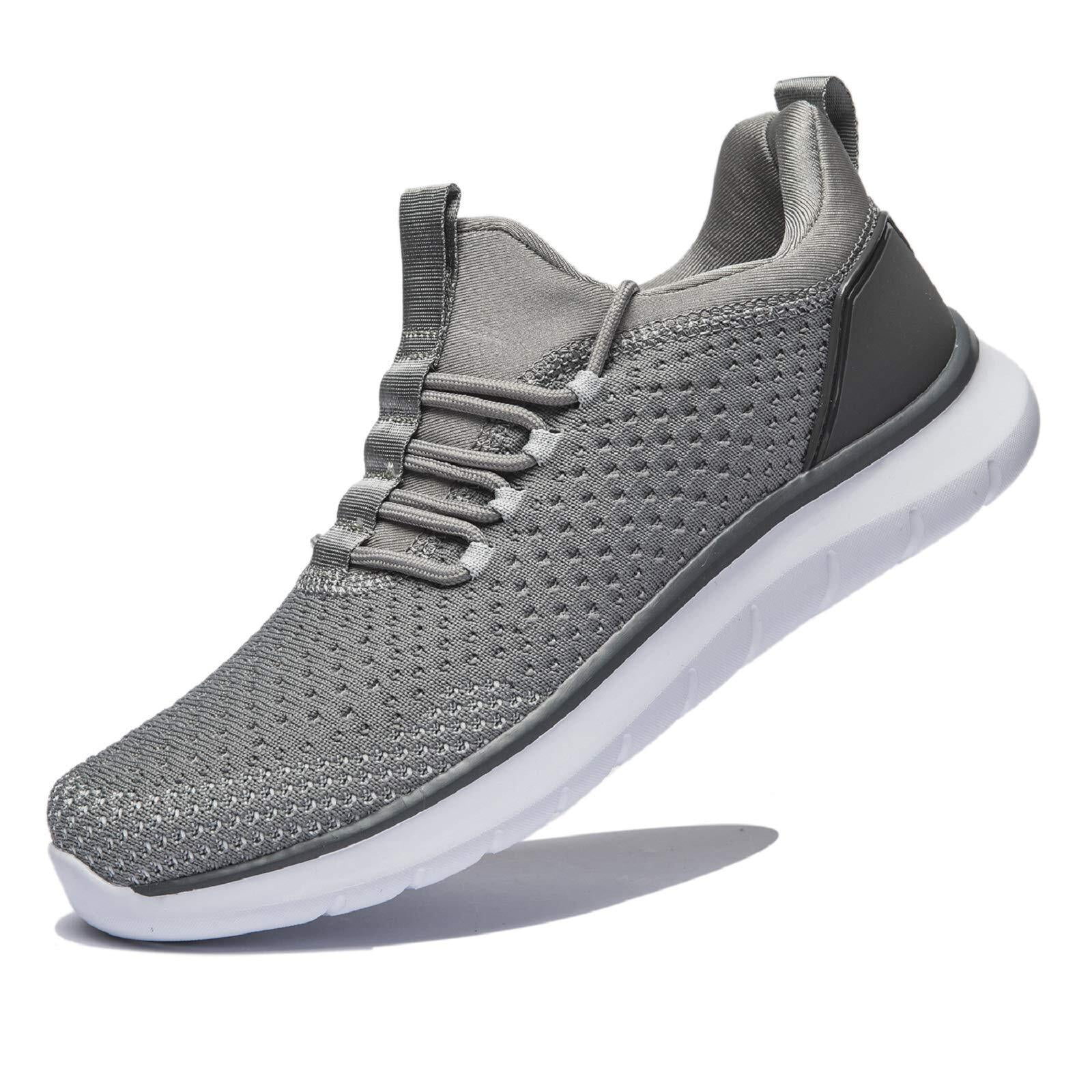 WOTTE Men's Athletic Walking Running Shoes Slip-on Casual Mesh Sneakers ...