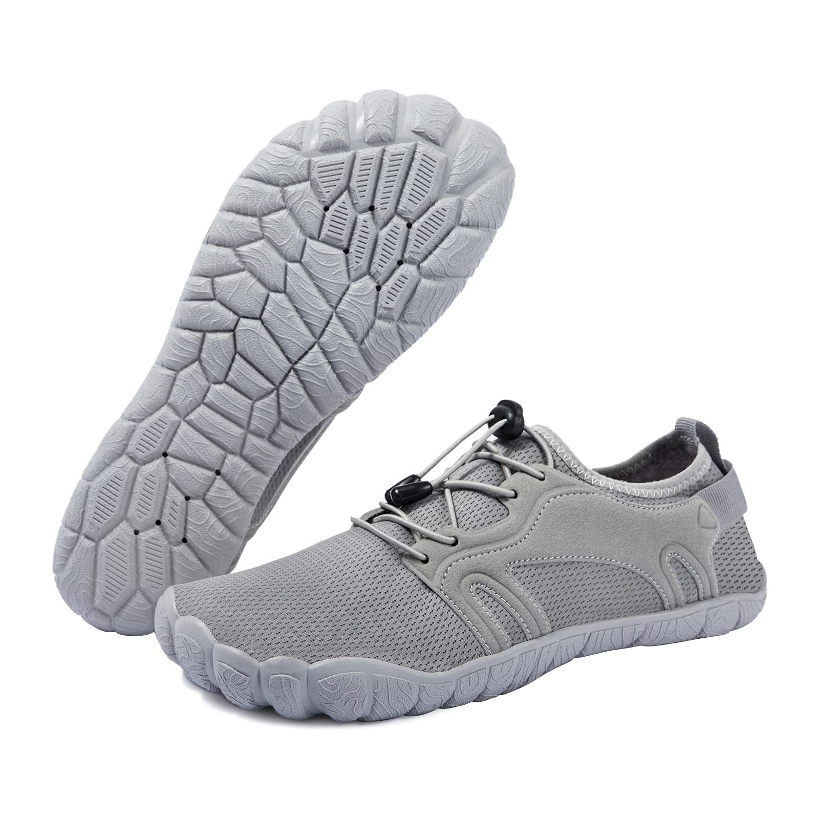 WOTTE Men's Water Shoes Quick-Dry Aqua Sock Barefoot Wide Toe Sports ...