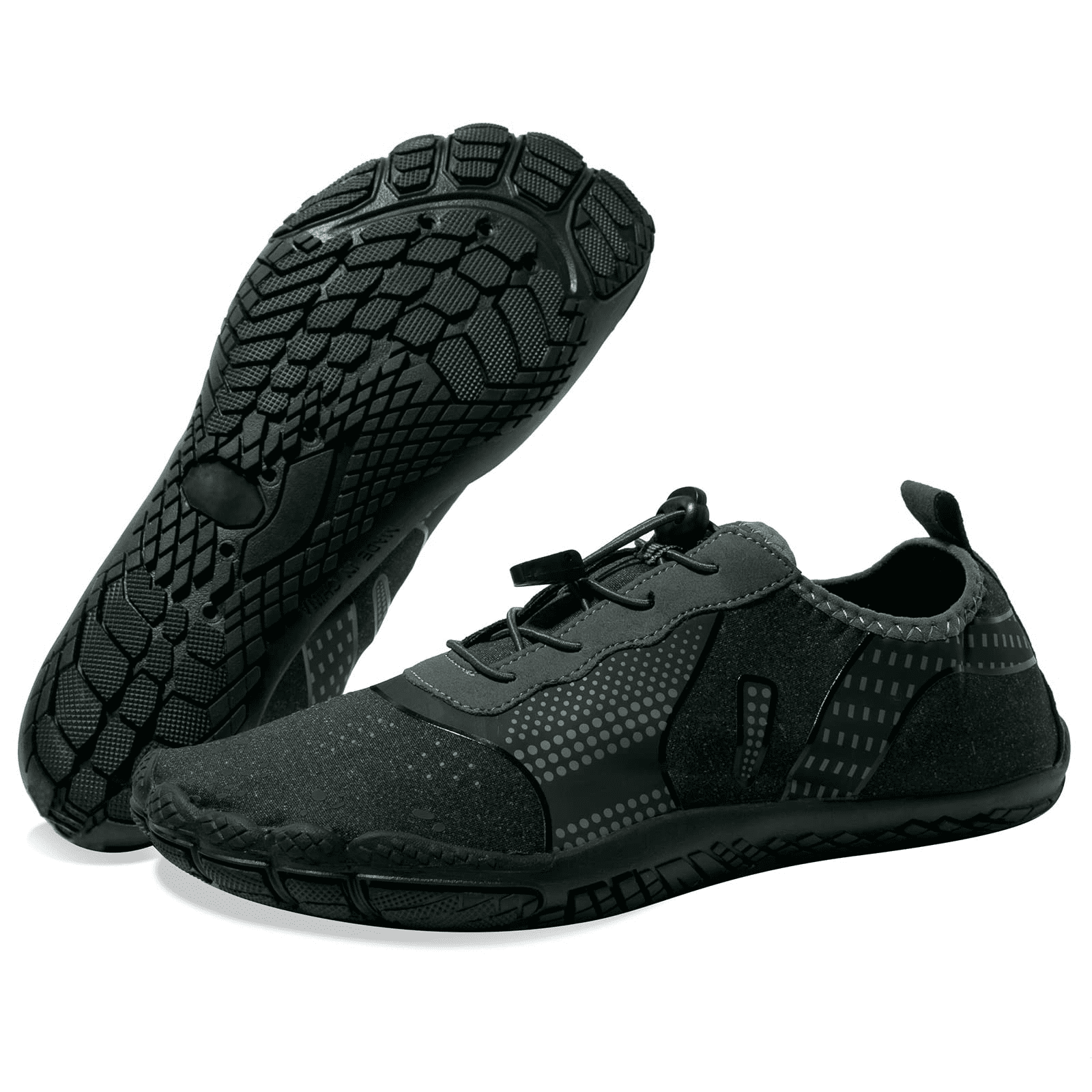 WOTTE Men's Water Shoes Quick-Dry Barefoot Aqua Socks Slip-on Beach ...