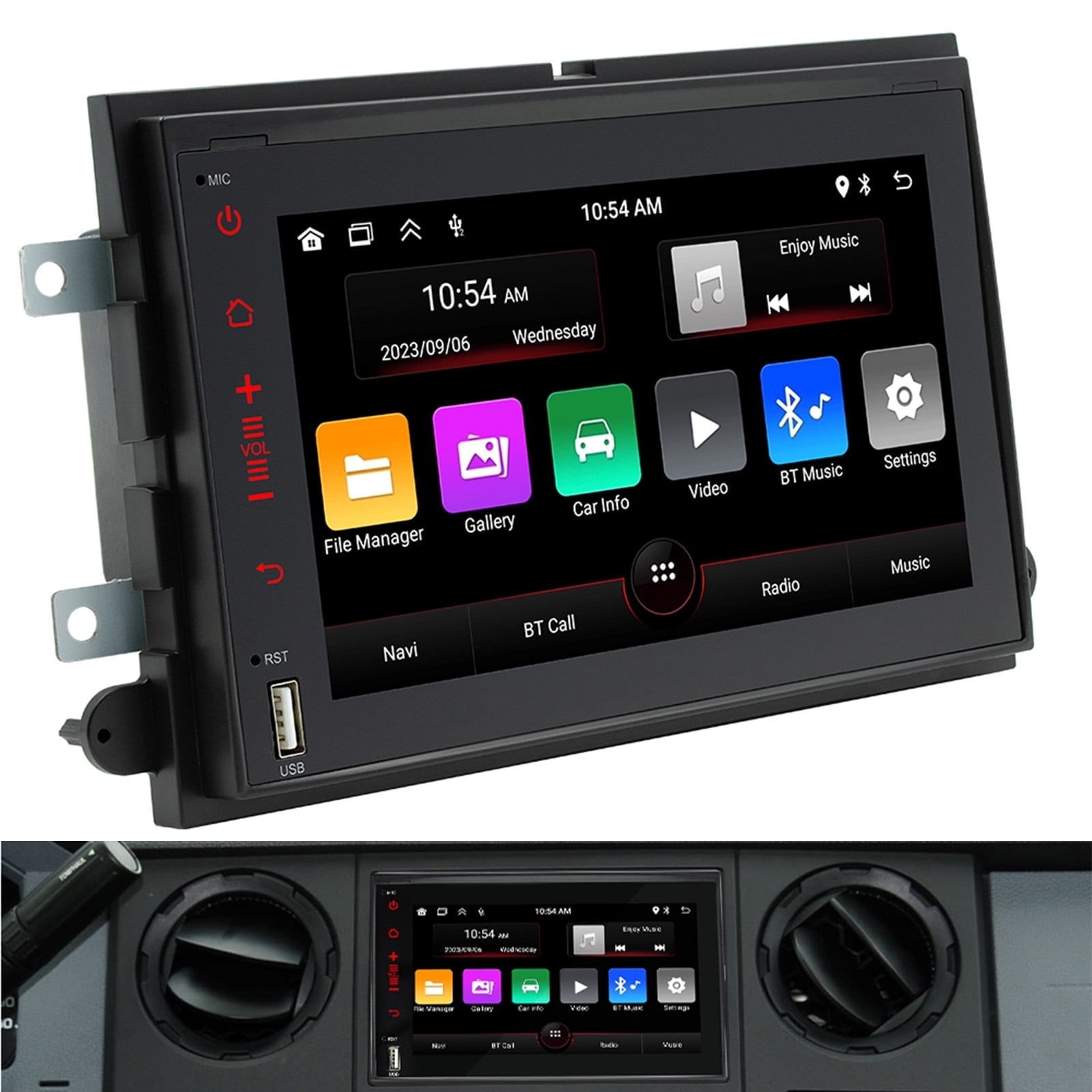 WOUDY Android 13 Bluetooth Apple Carplay, Wifi Car Stereo Radio, for ...