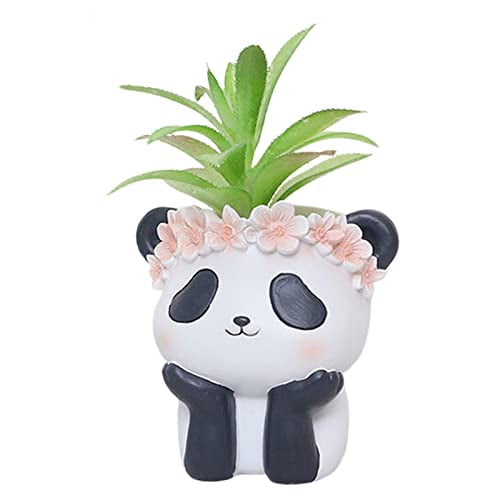 WOVTE 1 Pcs Animal Succulent Pots, Cute Animal Panda Shape Plant Pot ...