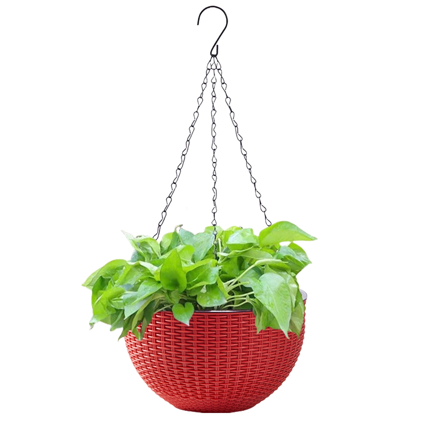 WOVTE 10.2 Inch Hanging Planters, Dual-pots Design Hanging Basket ...