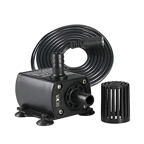 WOVTE 400L H 4M DC 12V Water Pump Mini Fountain Garden Pond Watering ...