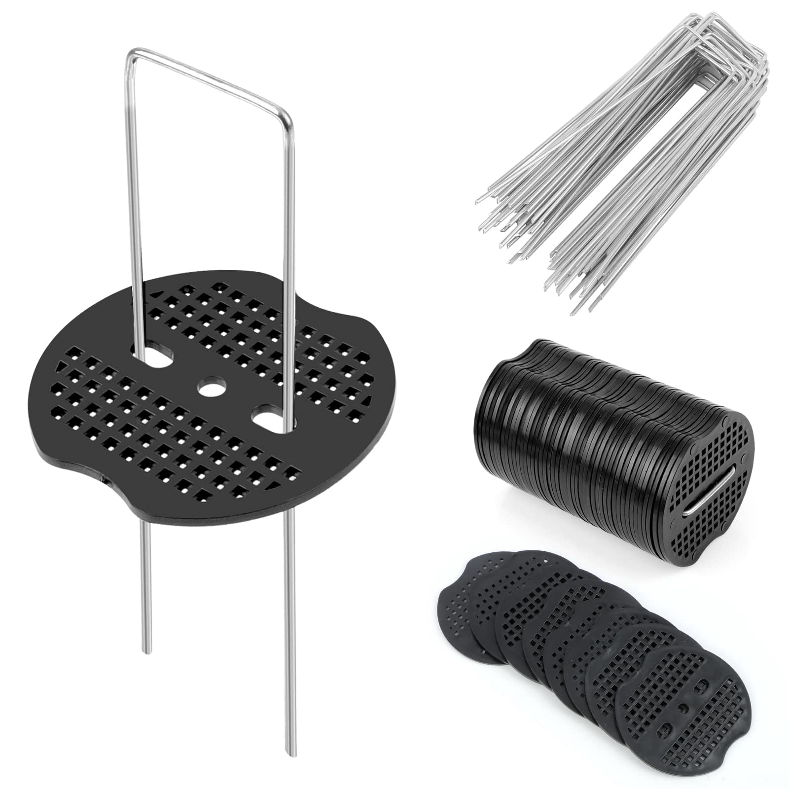 WOVTE 50PCS Galvanized Heavy Duty Garden Stakes, 2.5mm Thickness, 6 ...