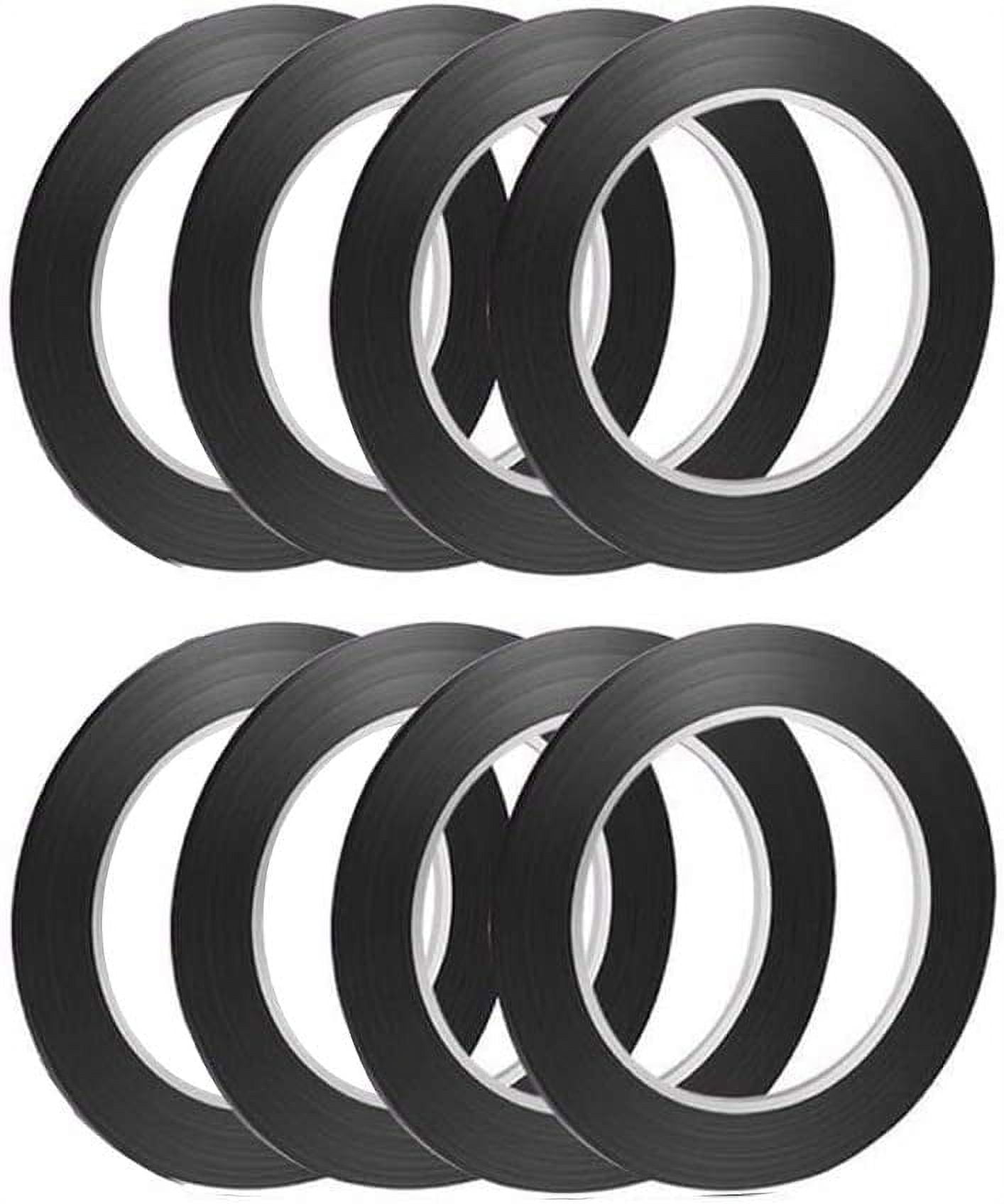 WOVTE 8 Pieces 3 mm Width Black Whiteboard Gridding Graphic Tape Self ...