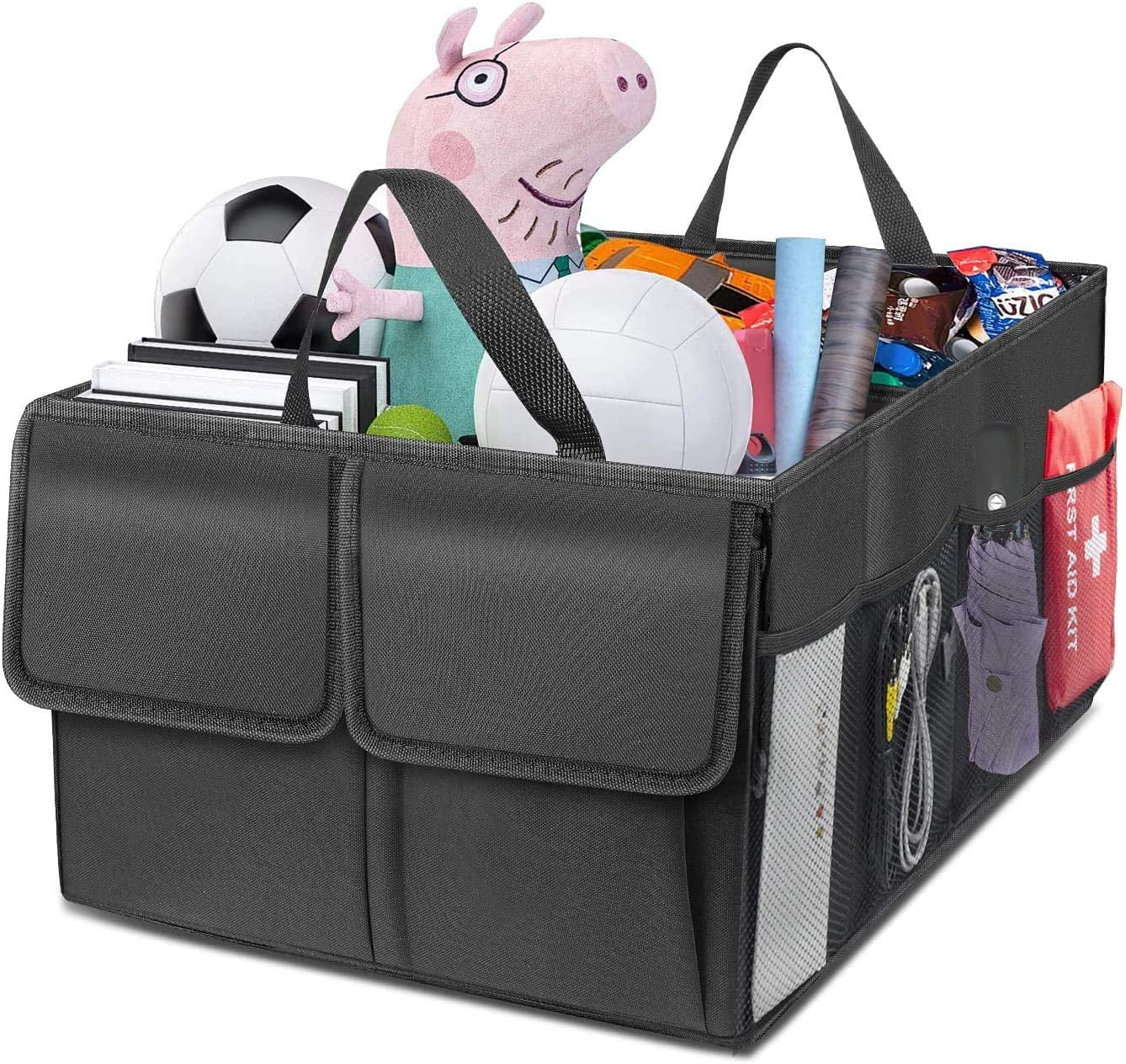 WOVTE Car Boot Organiser Bags Trunk Organiser Vehicle Storage Box ...