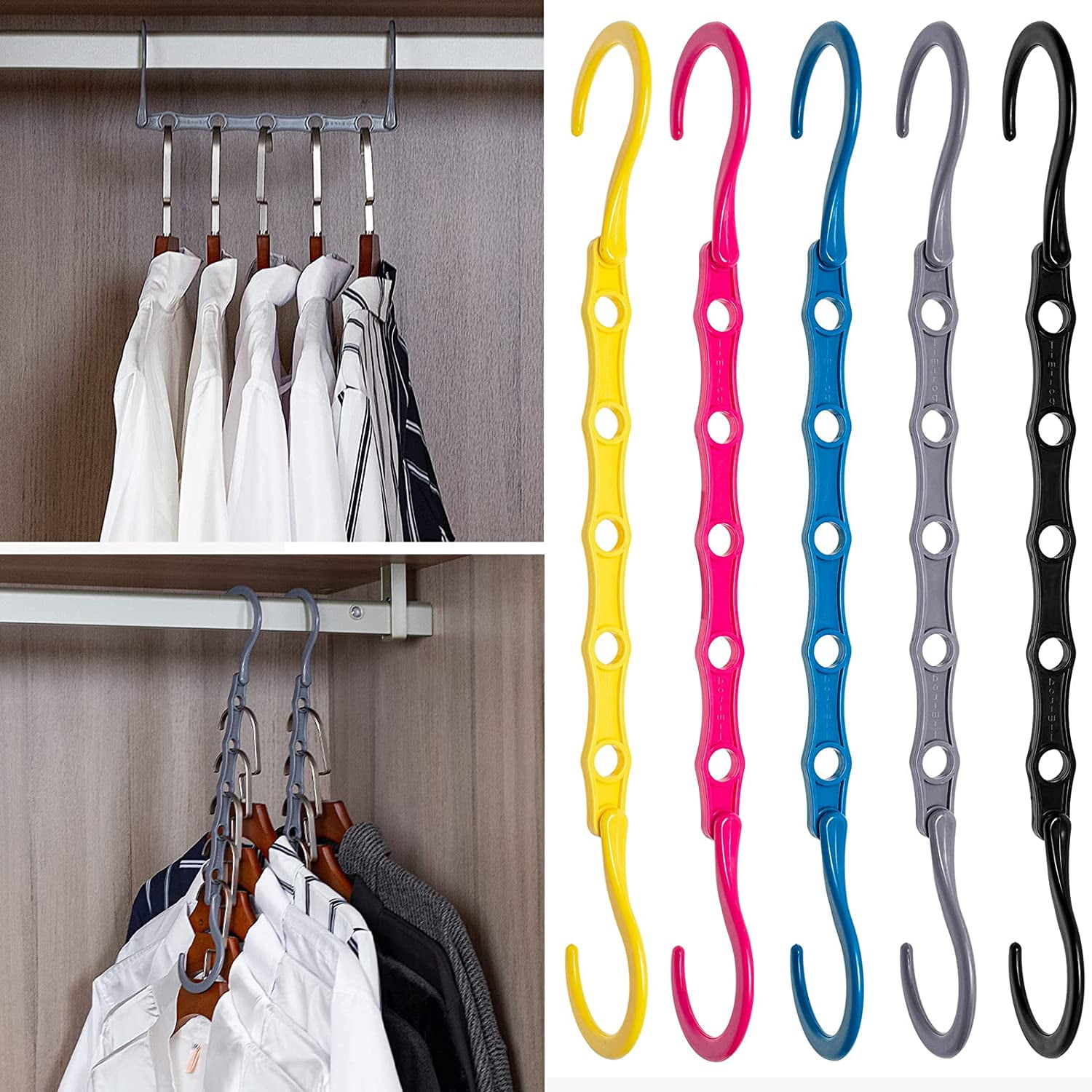 WOVTE Closet Organizers Space Saving Hangers - 10 Pack Magic Hangers ...