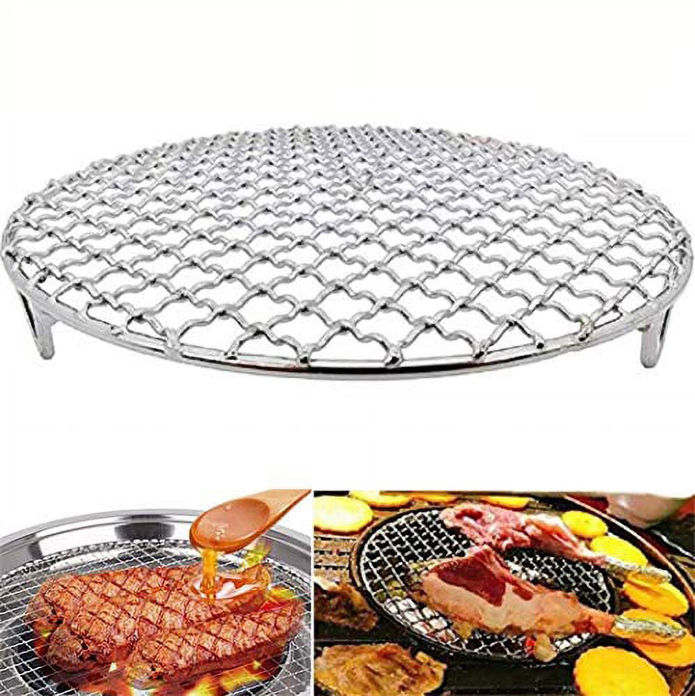 WOVTE Round Cooking Rack 6 inch,R304 Stainless Steel Barbecue Grill ...