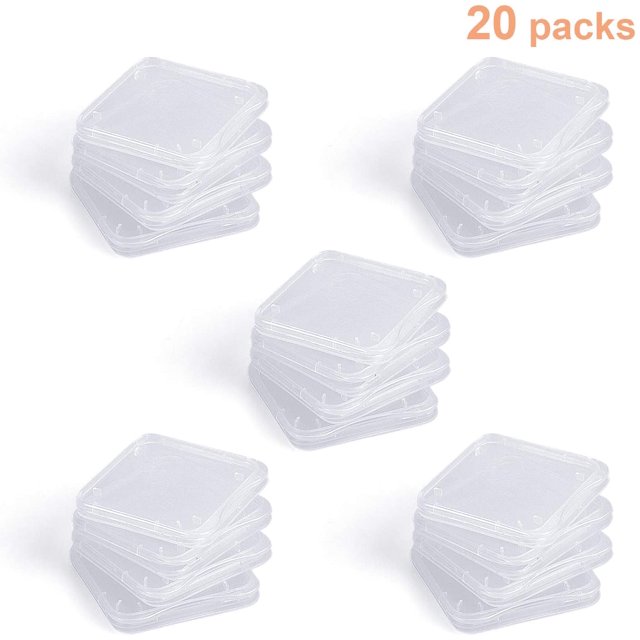 WOVTE SD Card Holder, Plastic SD MMC SDHC PRO Duo Memory Card case ...