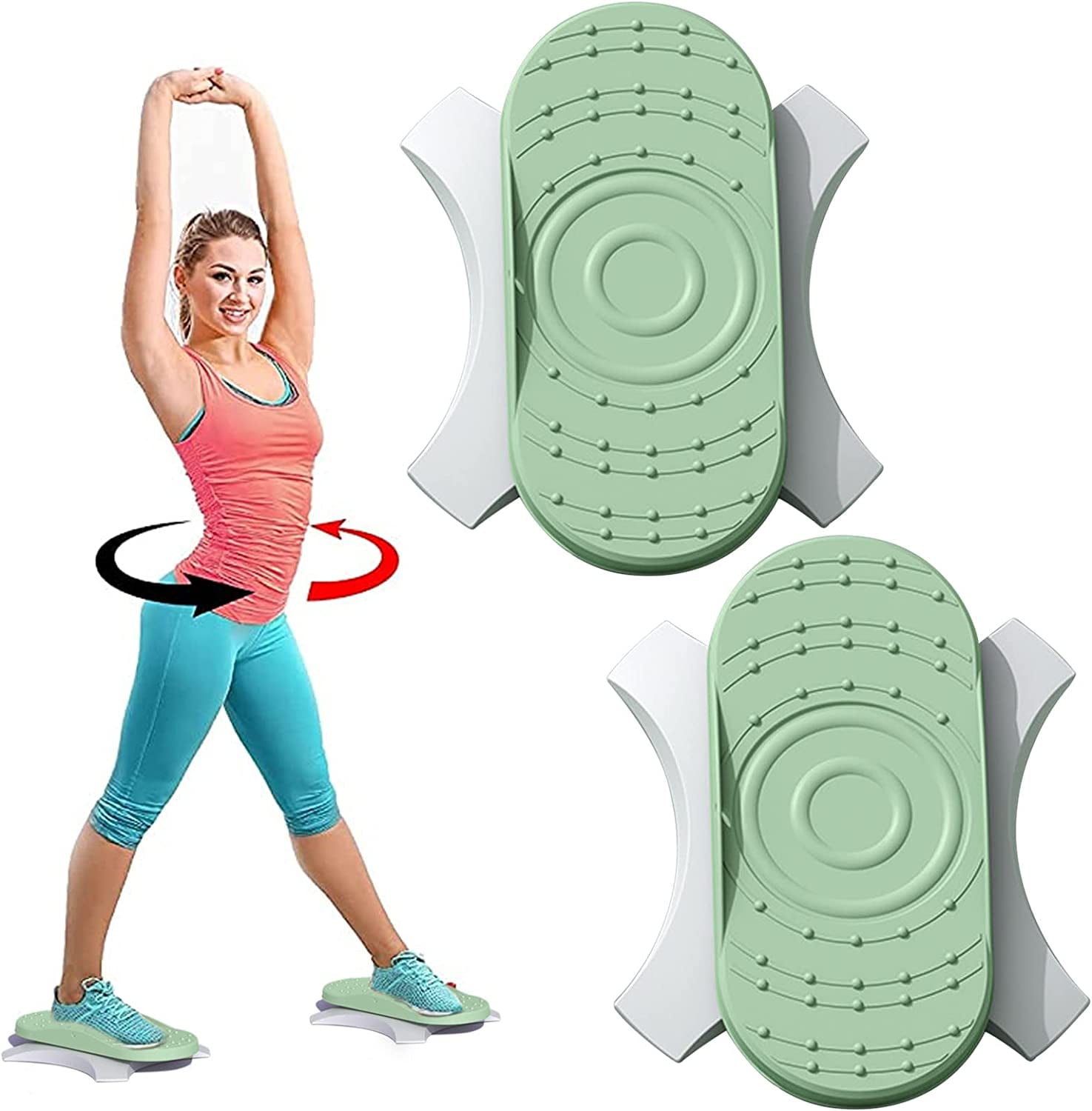 WOVTE Twist Waist Disc Board, Waist Twinger, Turntable Fitness Waist ...