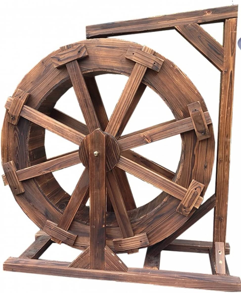 WOVTE Waterwheel Fountain Wood Design Fountain Feng Shui Wheels Yard ...