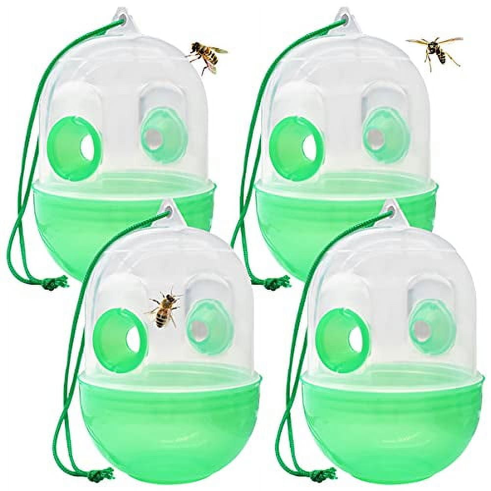 WOVTE wasp Trap Set of 4 Wasp Catcher Bee Trap Jacket Trap Fruit Fly ...