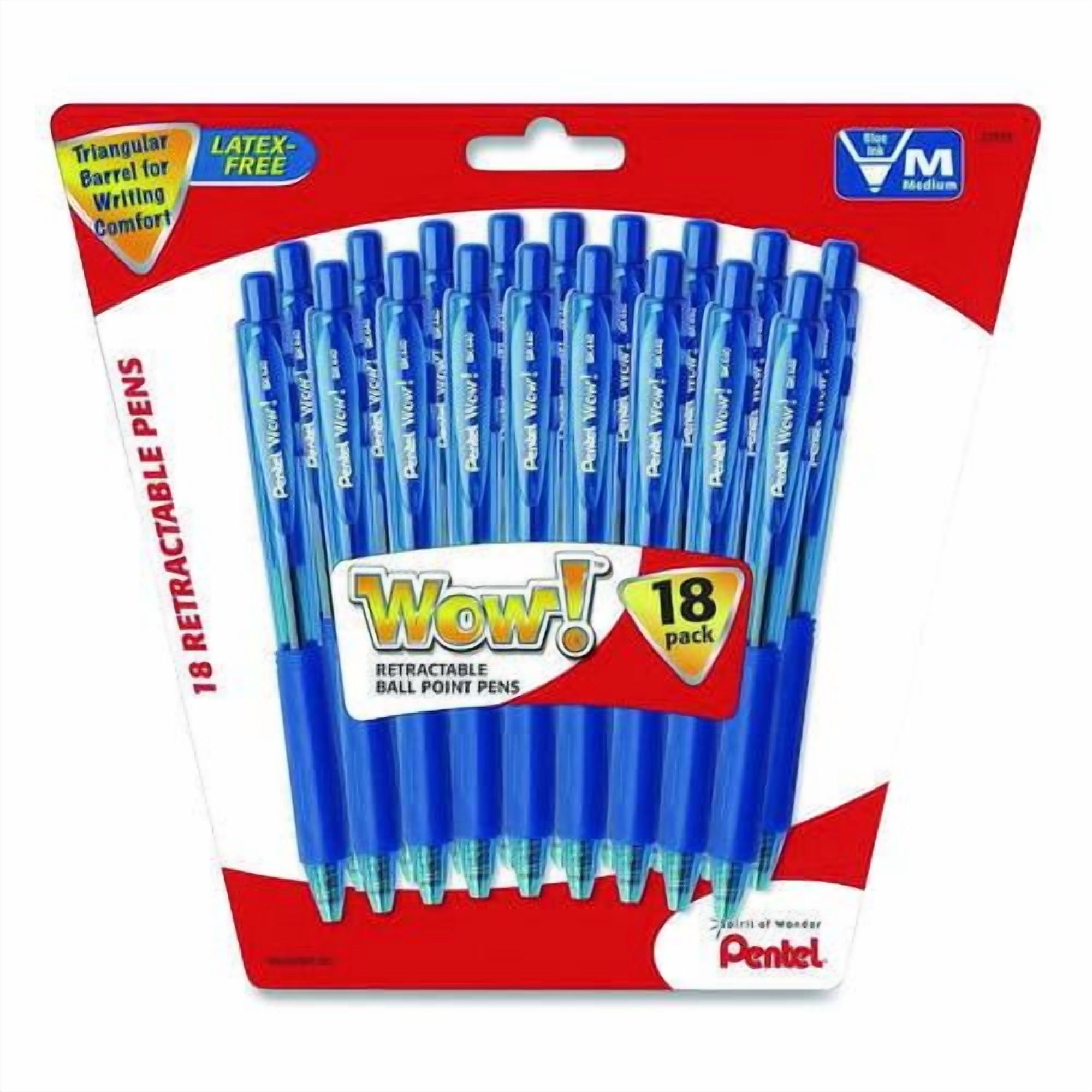 WOW! Ballpoint Pen, Retractable, Medium 0.7 mm, Blue Ink, Translucent ...