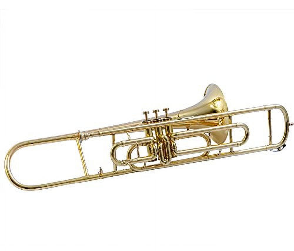 WOW EXQUISITE!!! BRAND NEW BRASS FINISH Bb VALVE TRUMBONE FREE HARD ...